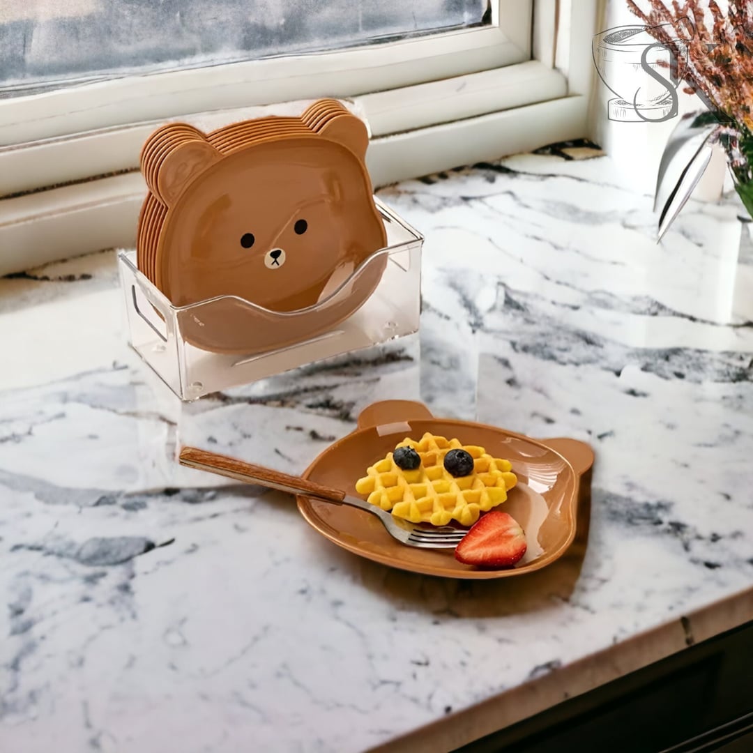 Teddy Bear Plate Bear Trinket Dish Bear Snack Plate - Etsy