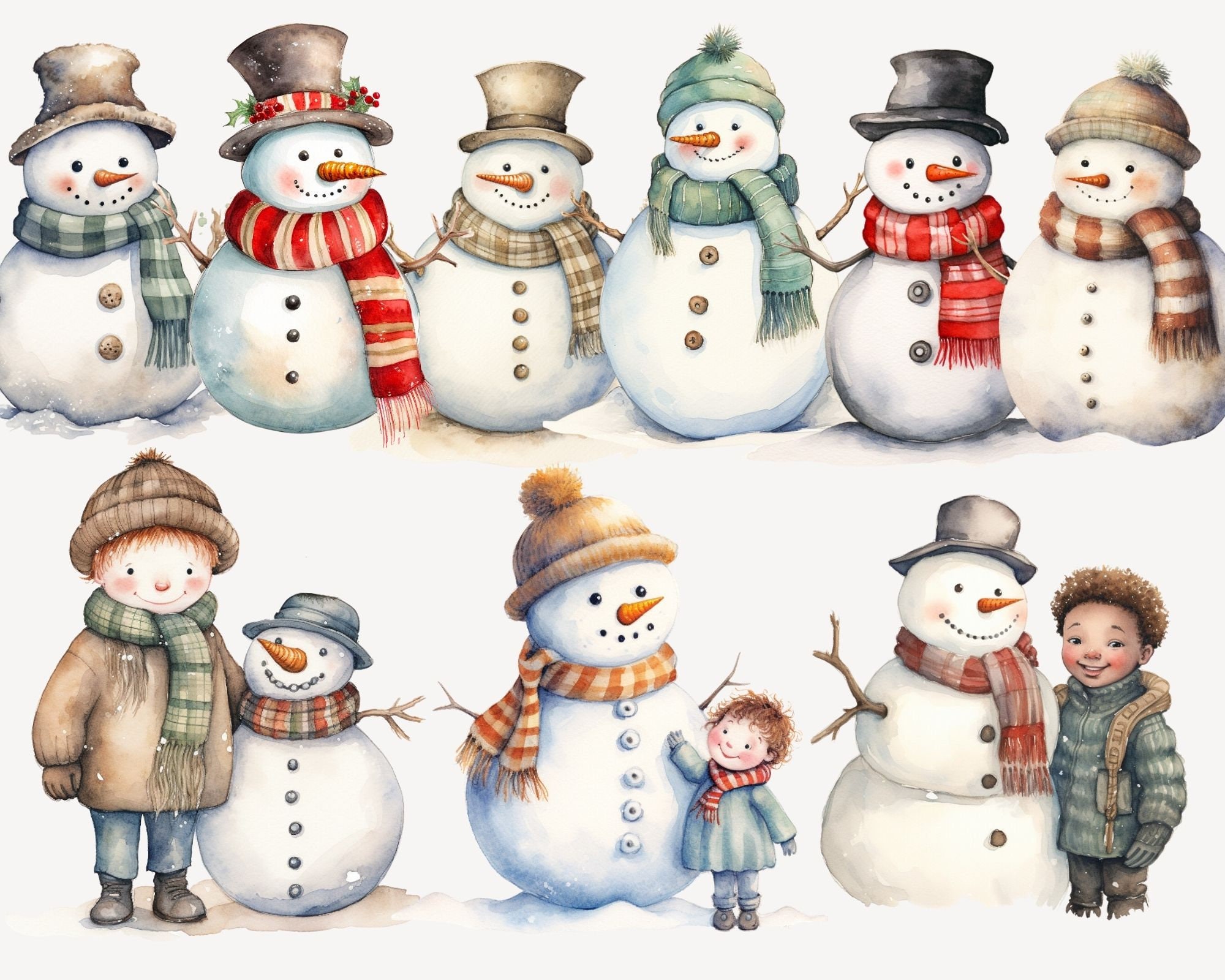 Christmas Snowman, Christmas Clipart, Paper Craft, Card Making, Junk ...