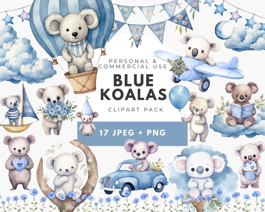 Cute Baby Koala Clipart, Little Bear, Flying Bear Clipart, Cute Koala ...