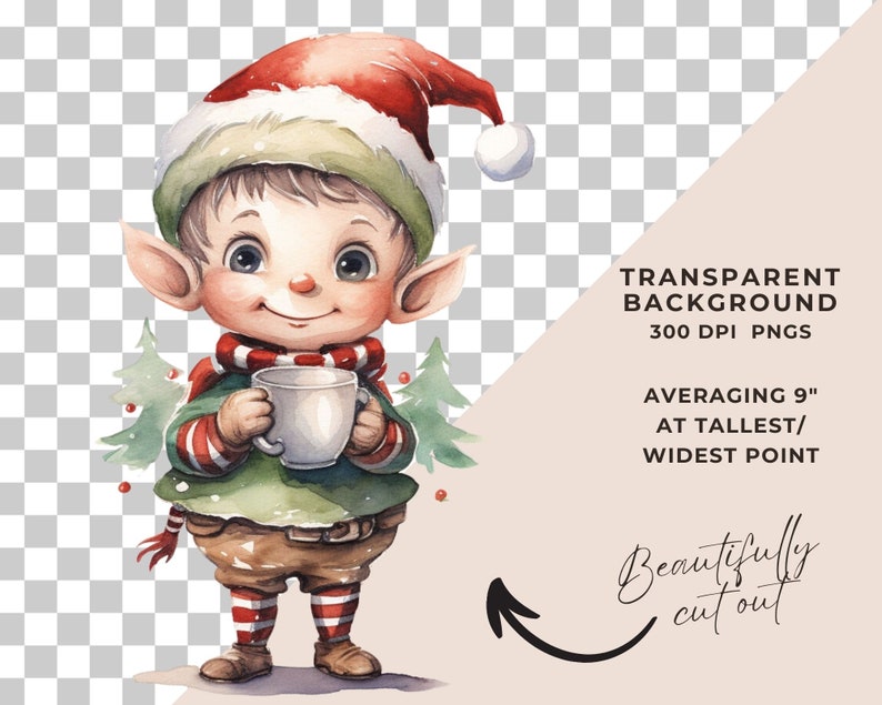 Elf Clipart, Christmas Elves Png, Digital Download, Elves Clipart, Png ...