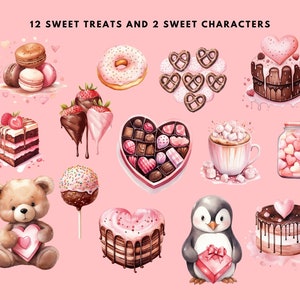 Watercolor Valentines Day Clipart, Love Clipart, Commercial Use ...