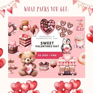 Valentine's Day Clipart Bundle, Valentine Day Clipart, Clipart Png ...
