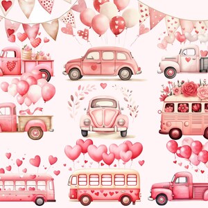Valentines Truck Clipart, Valentines Day Truck Png, Vintage Truck Png ...
