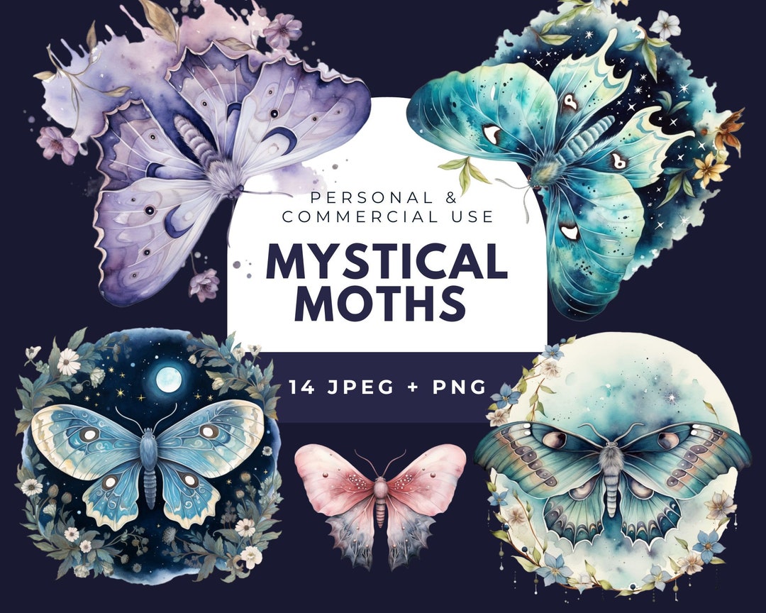 Moth Png, Luna Moth Svg, Witchcraft Png Clipart, Mystical Witchcraft ...
