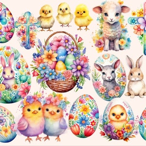 Easter Clipart, Easter Egg Png, Watercolor Colorful Egg Clipart ...
