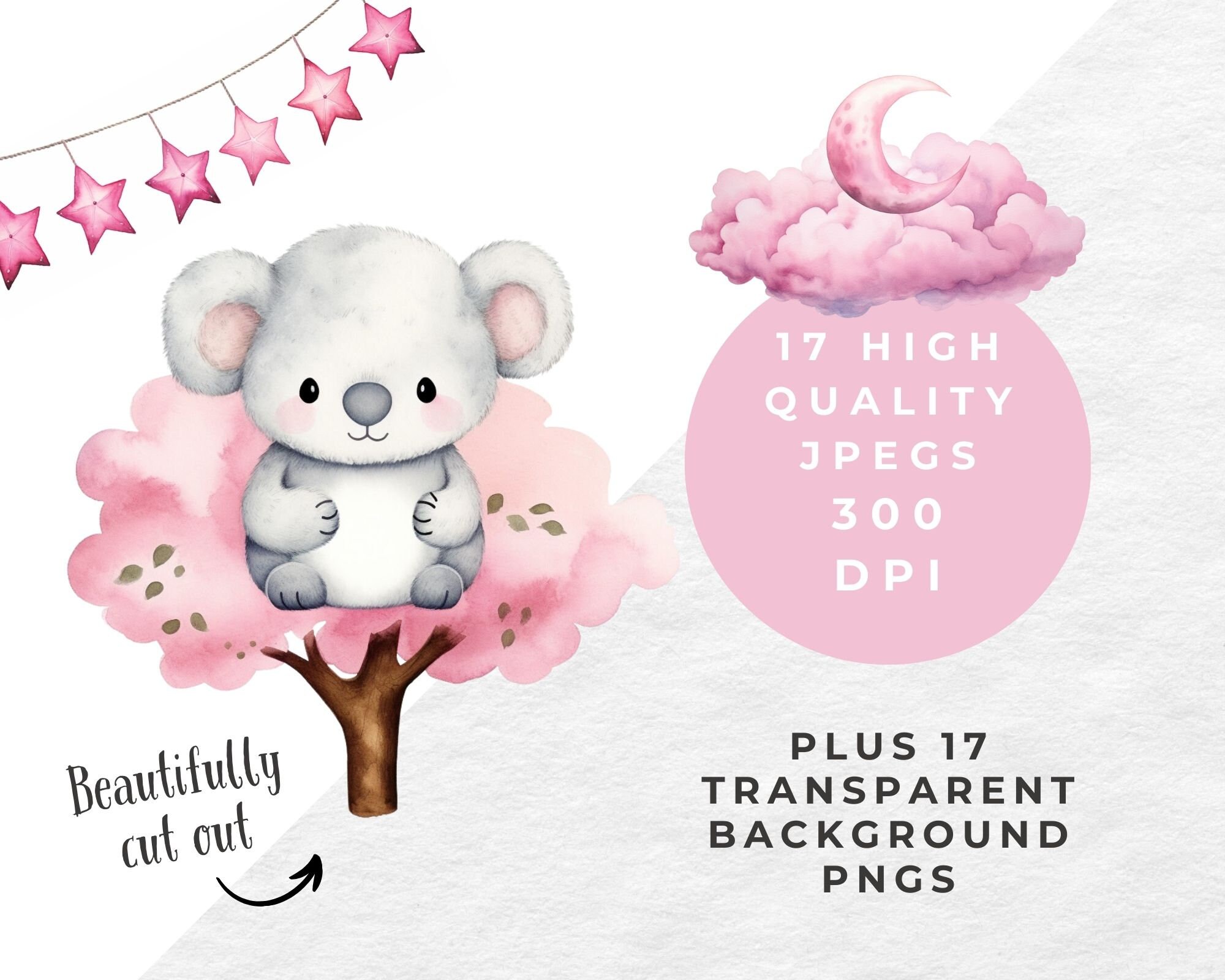 Cute Baby Koala Clipart, Hello Baby Girl, Koala Birthday, Cute Koala ...