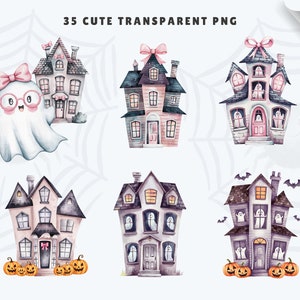 Watercolor Halloween Clipart, Cute Ghost Clipart, Pastel Spooky Clip ...