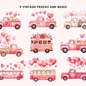 Valentines Truck Clipart, Valentines Day Truck Png, Vintage Truck Png ...