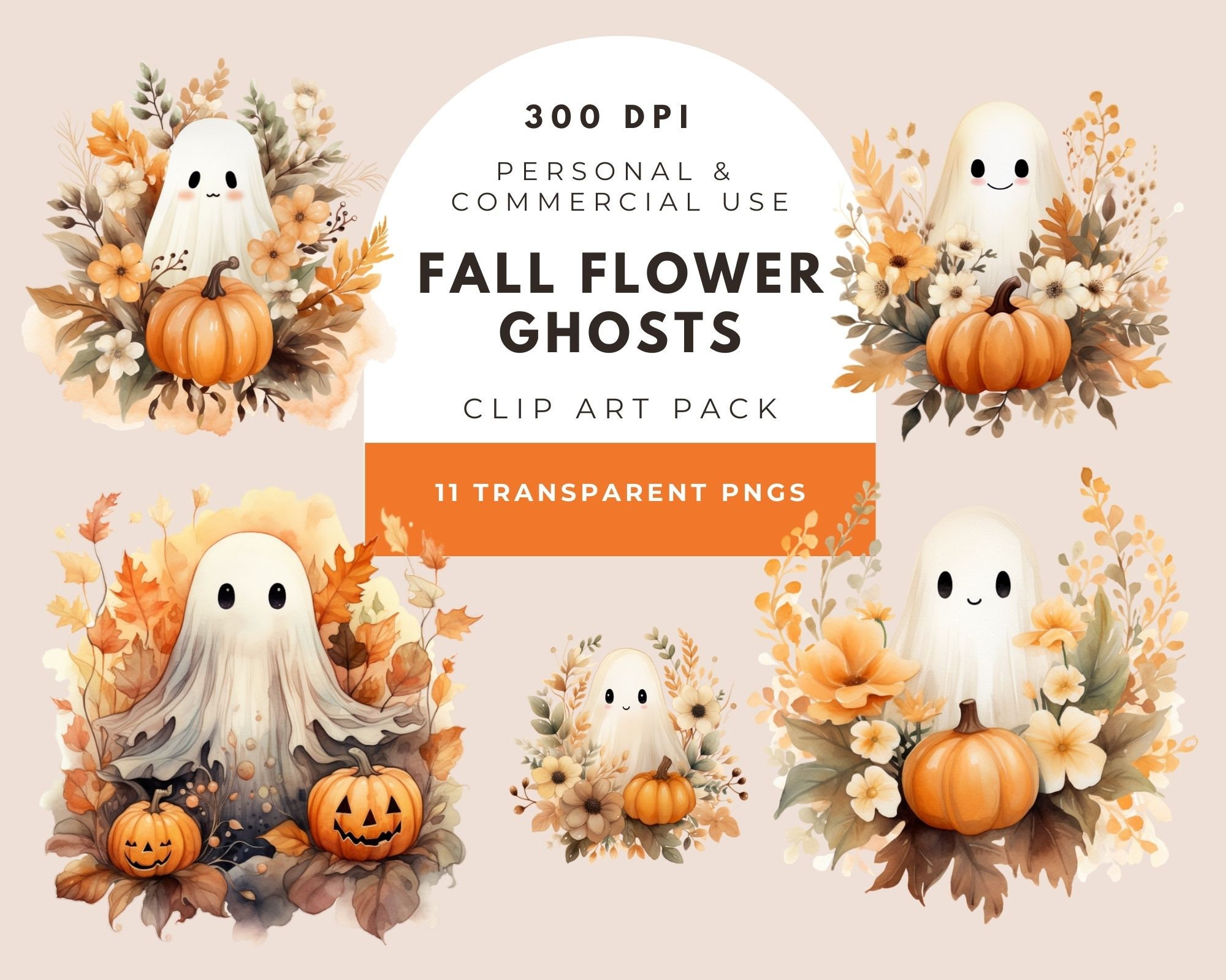 Fall PNG Halloween PNG Spooky Ghost Autumn Sublimation - Etsy