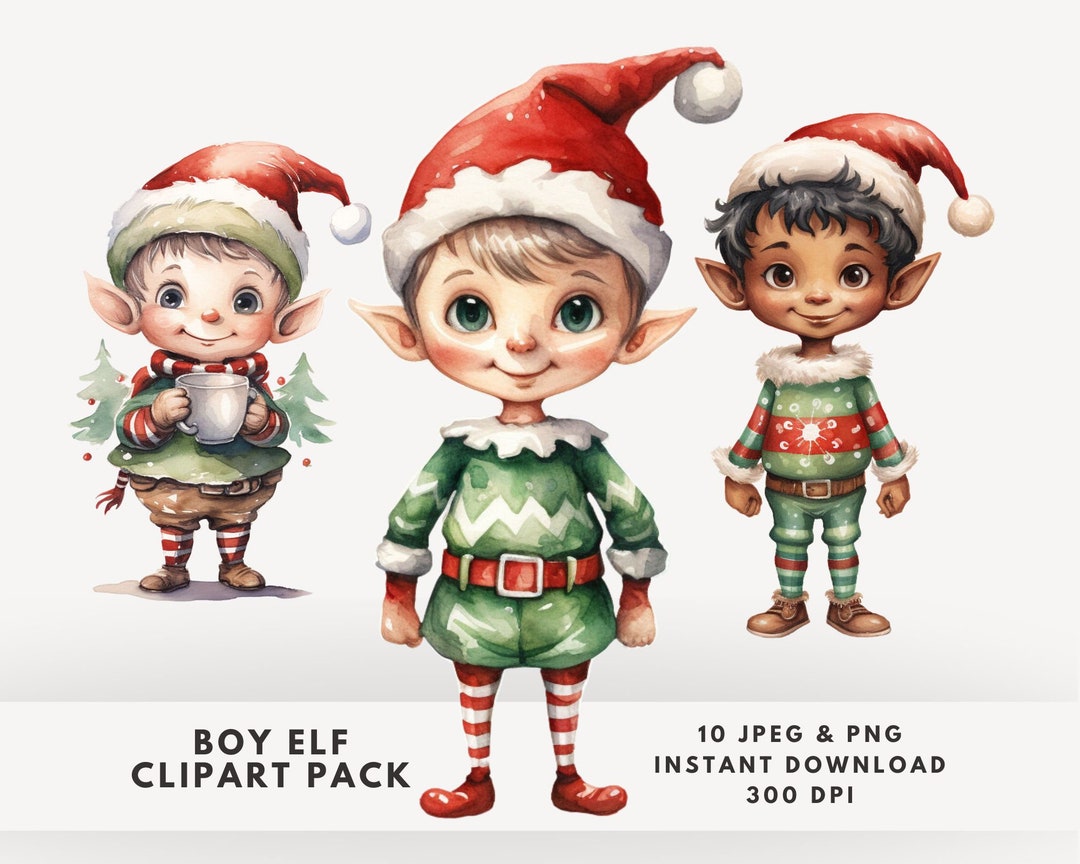 Elf Clipart, Christmas Elves Png, Digital Download, Elves Clipart, Png ...