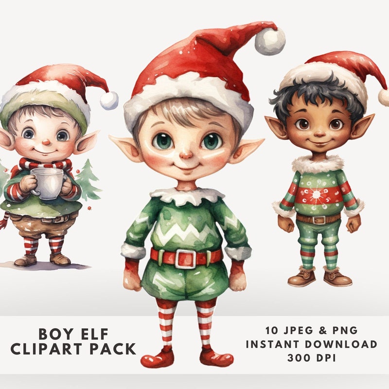Elf Clipart - Etsy