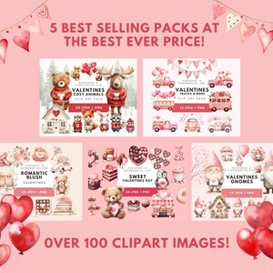 Valentine's Day Clipart Bundle, Valentine Day Clipart, Clipart Png ...