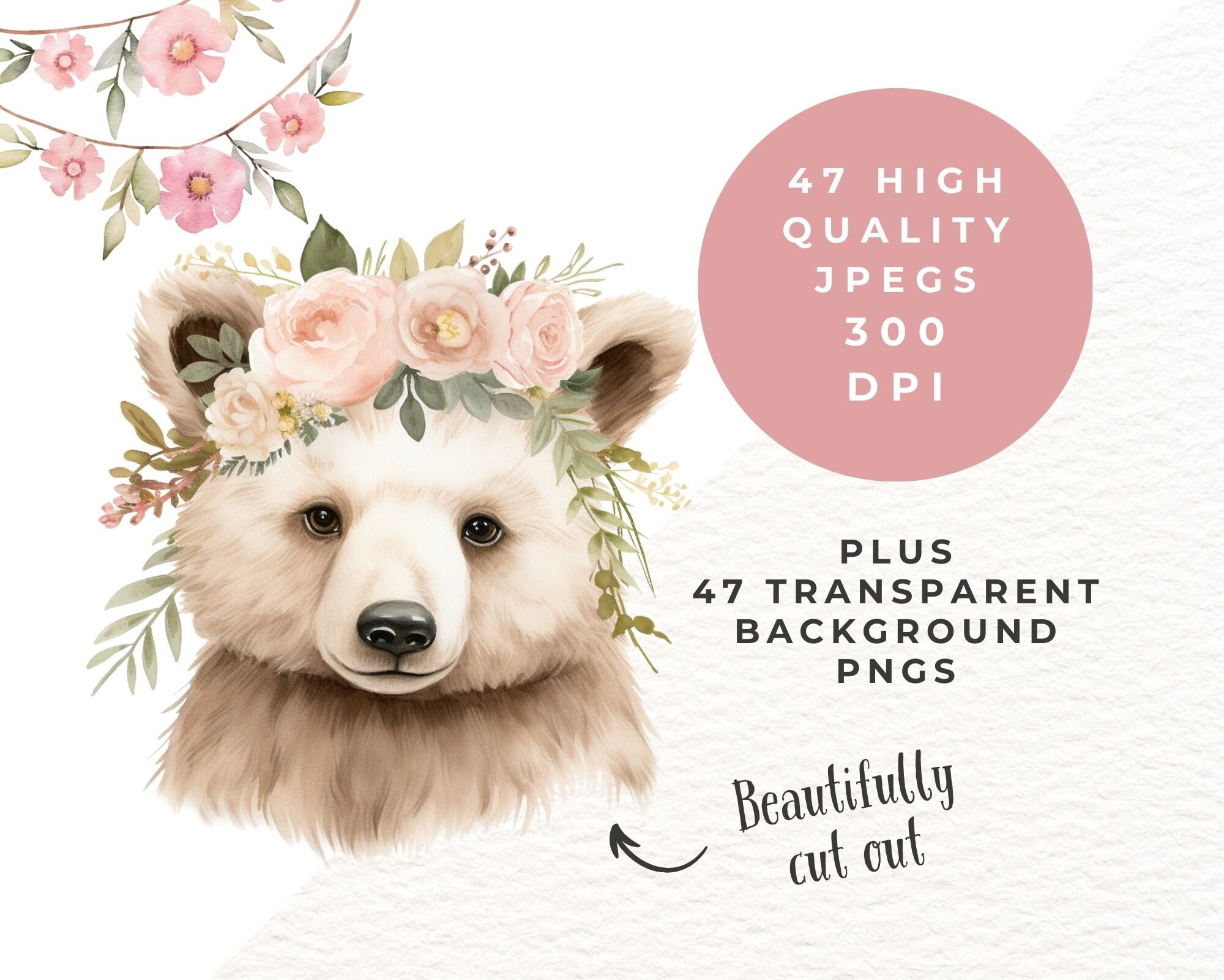 Boho Baby Animal Clipart: Watercolor Woodland Set (digital Download) - Etsy