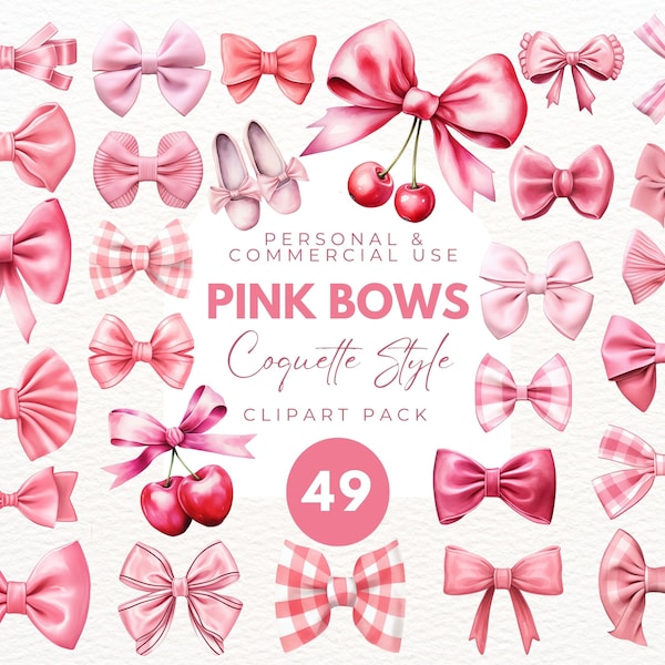 Coquette Pink Bow - Etsy