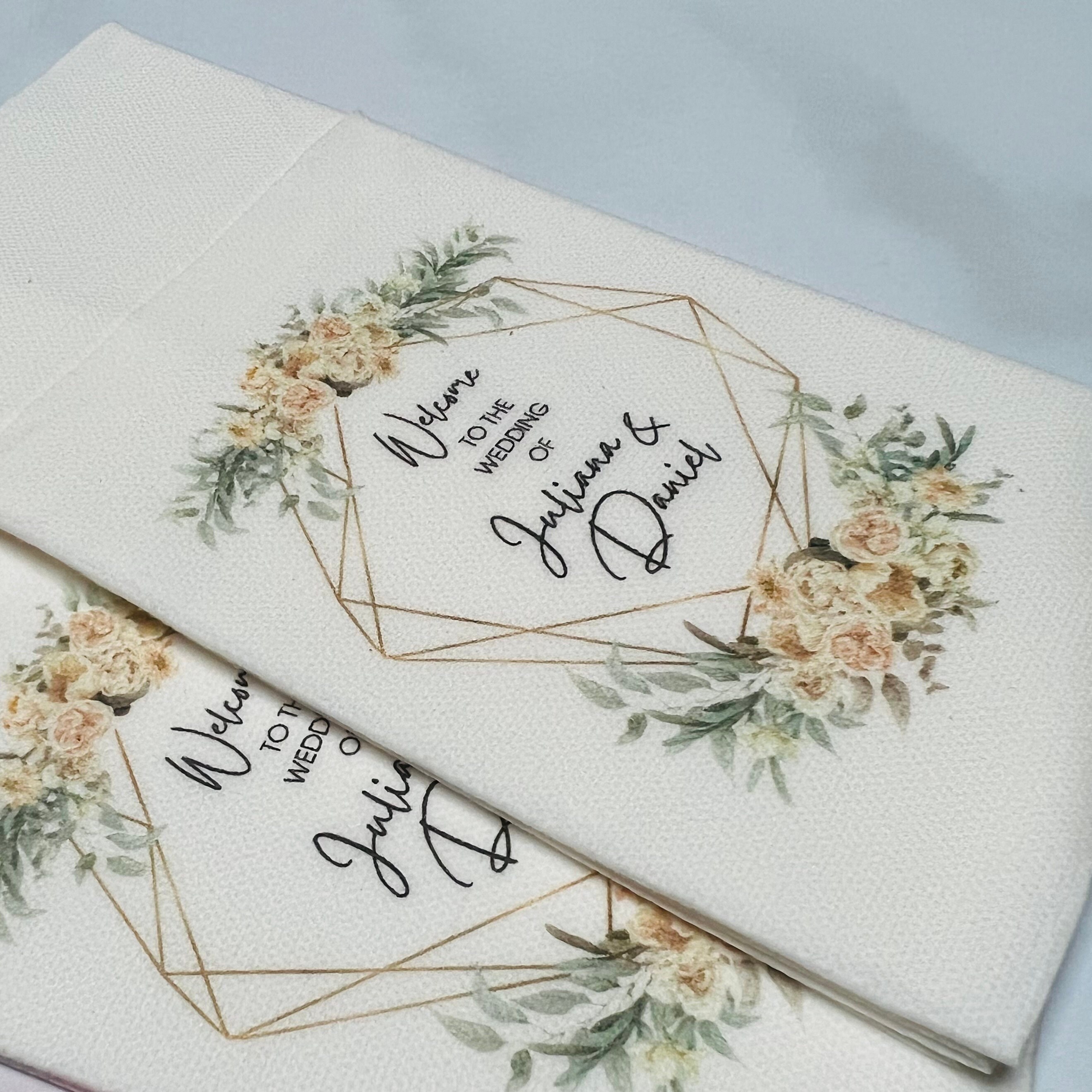 Welcome to Our Wedding Custom Napkin, Bride and Groom Special Day ...
