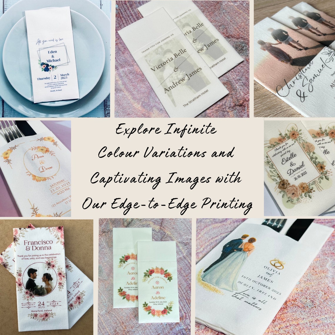 Welcome to Our Wedding Custom Napkin, Bride and Groom Special Day ...