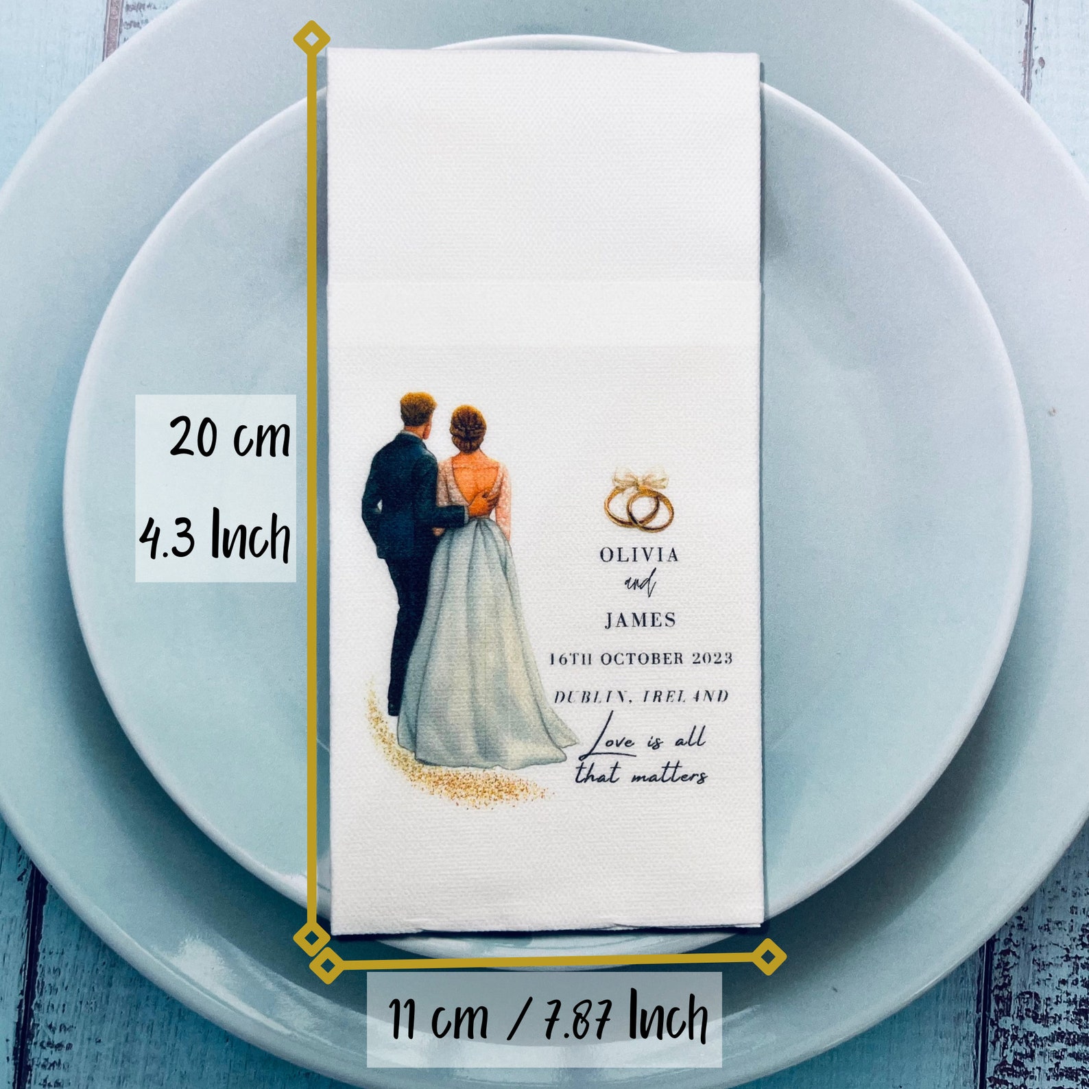 Wedding Pocket Napkins, Linen Like Napkins, Personalized Napkins ...