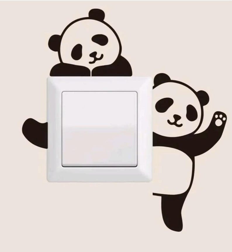 Panda Light Switch Sticker for Kids - Etsy
