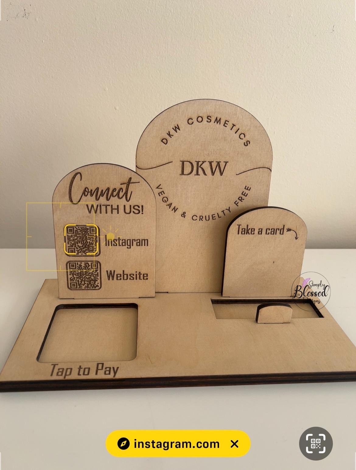 Business Sign, QR Code Social Media Sign, Square Reader Dock, Market ...