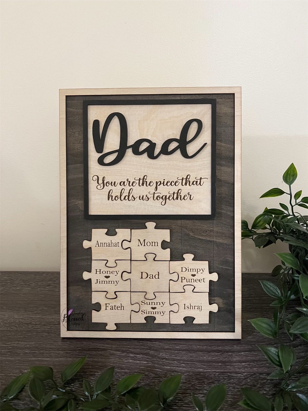 Father’s Day Puzzle Piece Sign, Dad You Are the Piece That Holds Us ...