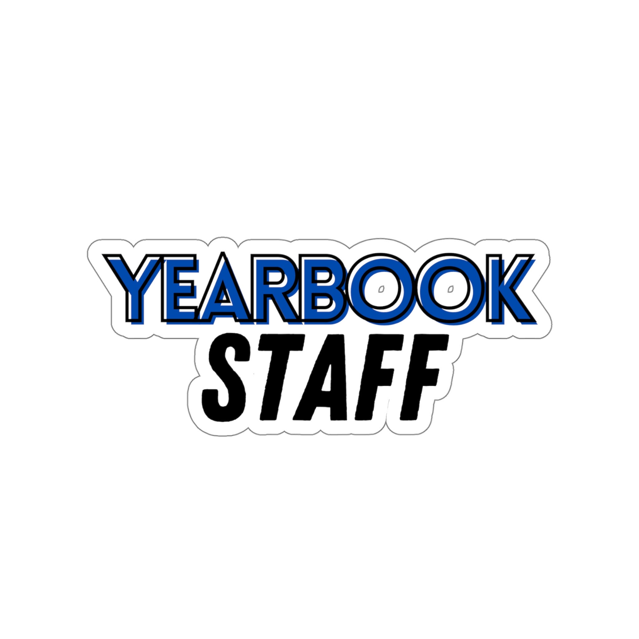 Yearbook Staff Sticker // Royal Blue - Etsy