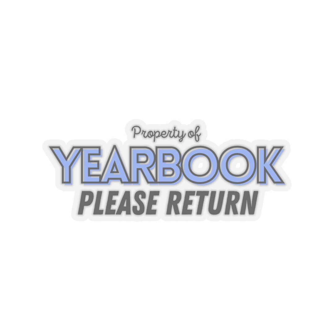 Return to Yearbook Sticker // Light Blue - Etsy