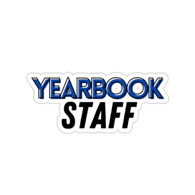 Yearbook Staff Sticker // Royal Blue - Etsy