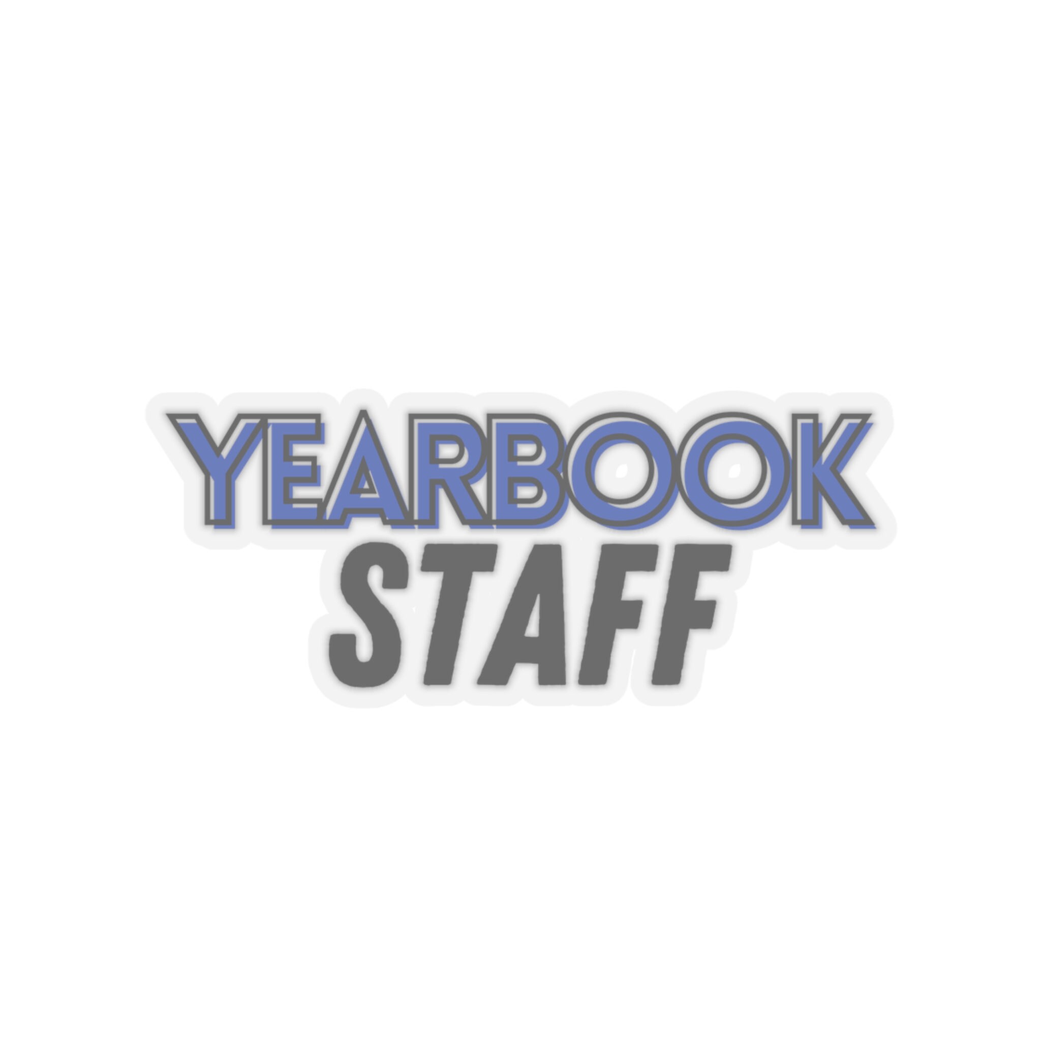 Yearbook Staff Sticker // Royal Blue - Etsy