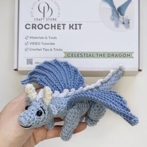 Crochet Dragon DIY Kit for Beginners: Amigurumi Craft Project - Etsy