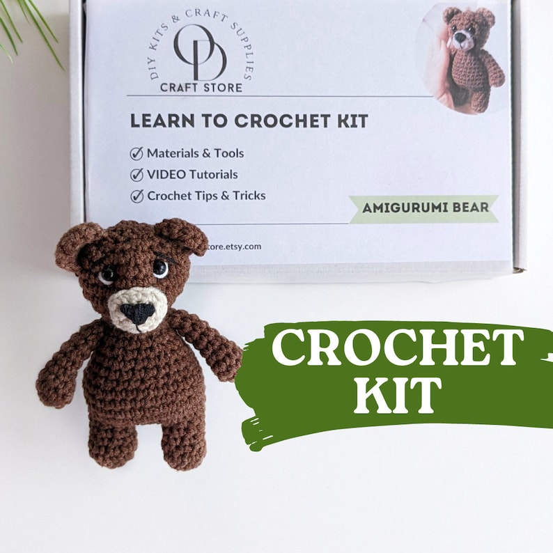 Beginner Crochet KIT, Learn to Crochet Amigurumi, DIY Teddy Bear - Etsy