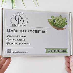 DIY Kit, Learn to Crochet Amigurumi Frog, Gift for Crafter - Etsy