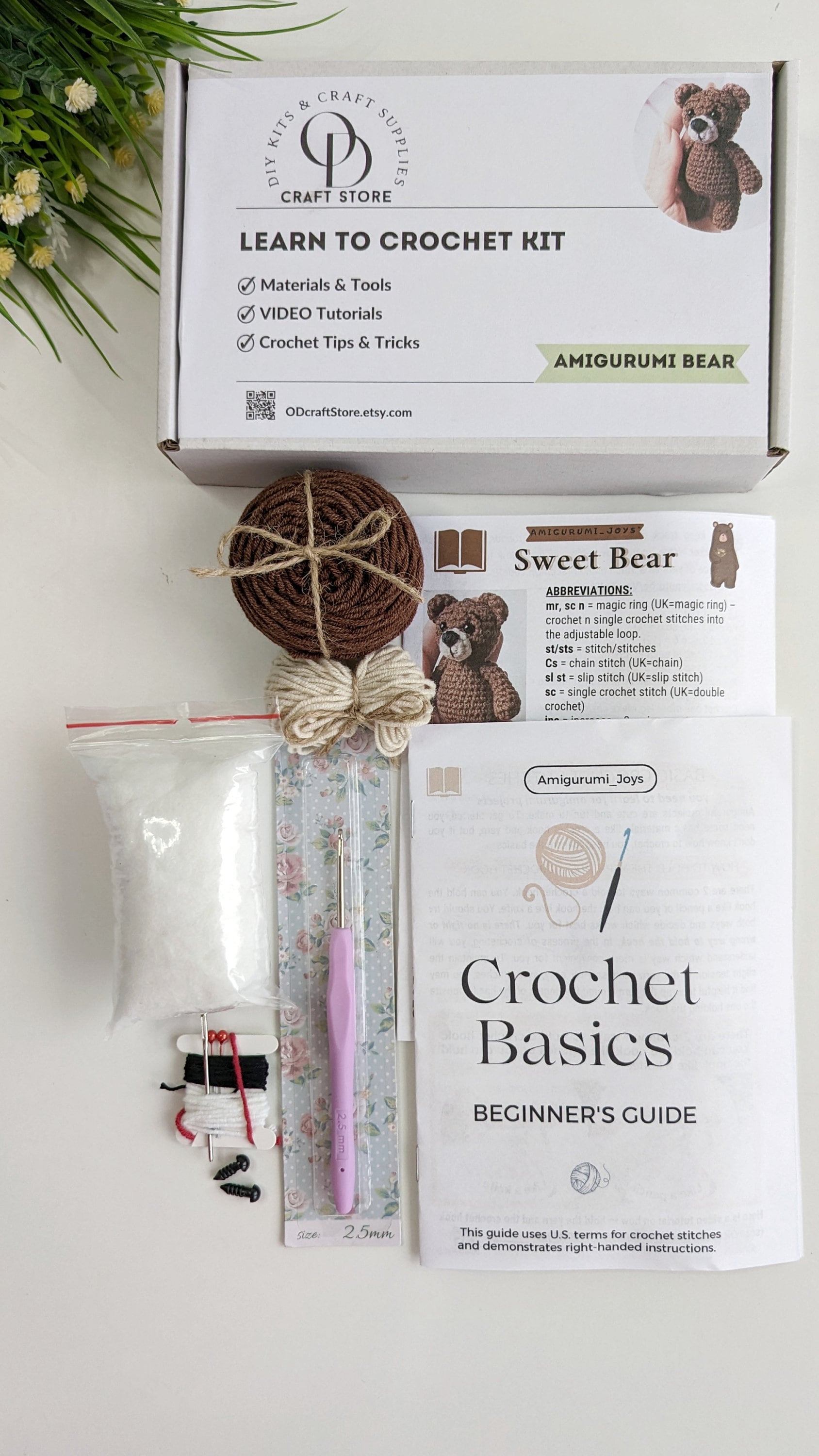 Beginner Crochet KIT, Learn to Crochet Amigurumi, DIY Teddy Bear - Etsy