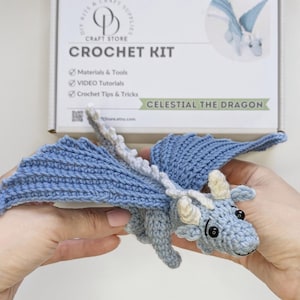 Crochet Dragon DIY Kit for Beginners: Amigurumi Craft Project - Etsy