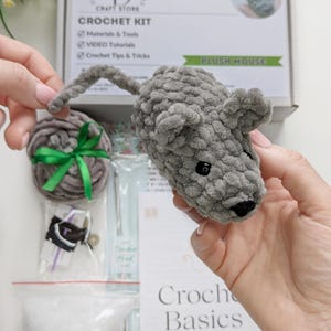 Beginner Crochet KIT, Plush Mouse Amigurumi DIY Kit - Etsy