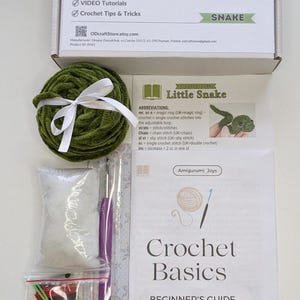 Crochet KIT Amigurumi Snake, Learn to Crochet Amigurumi, Snake Crochet ...