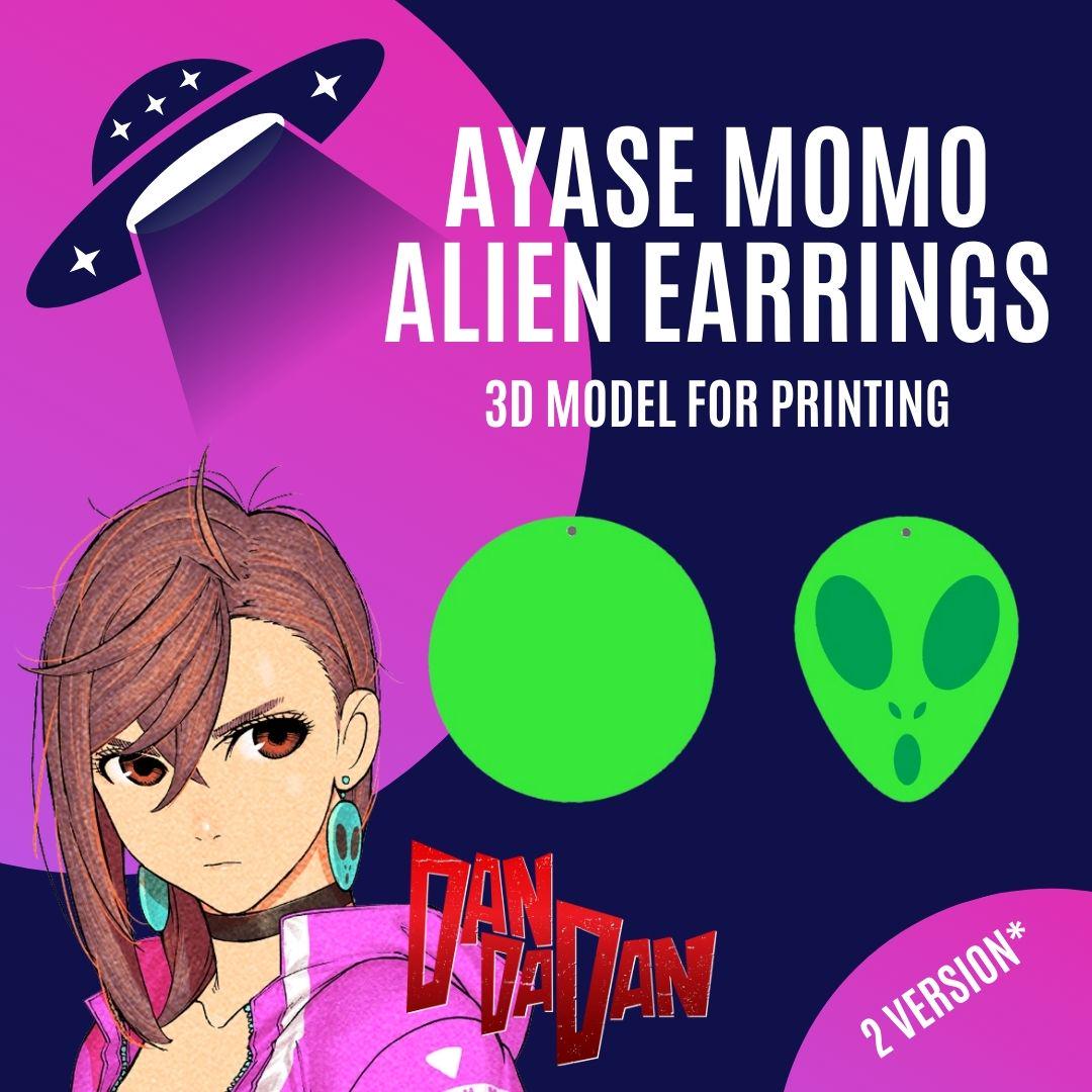Ayase Momo - Dandadan - Alien Earrings 2 Variant 3D Model - Etsy