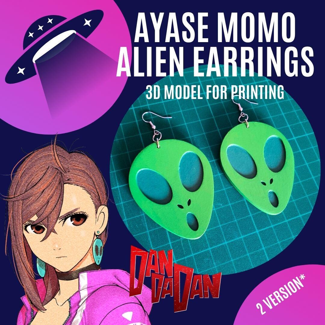 Ayase Momo - Dandadan - Alien Earrings 2 Variant 3D Model - Etsy