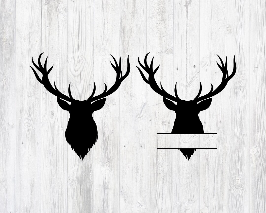 Deer Head Bundle SVG, PNG, Deer Head Name, Elk Head Monogram Svg, Deer ...