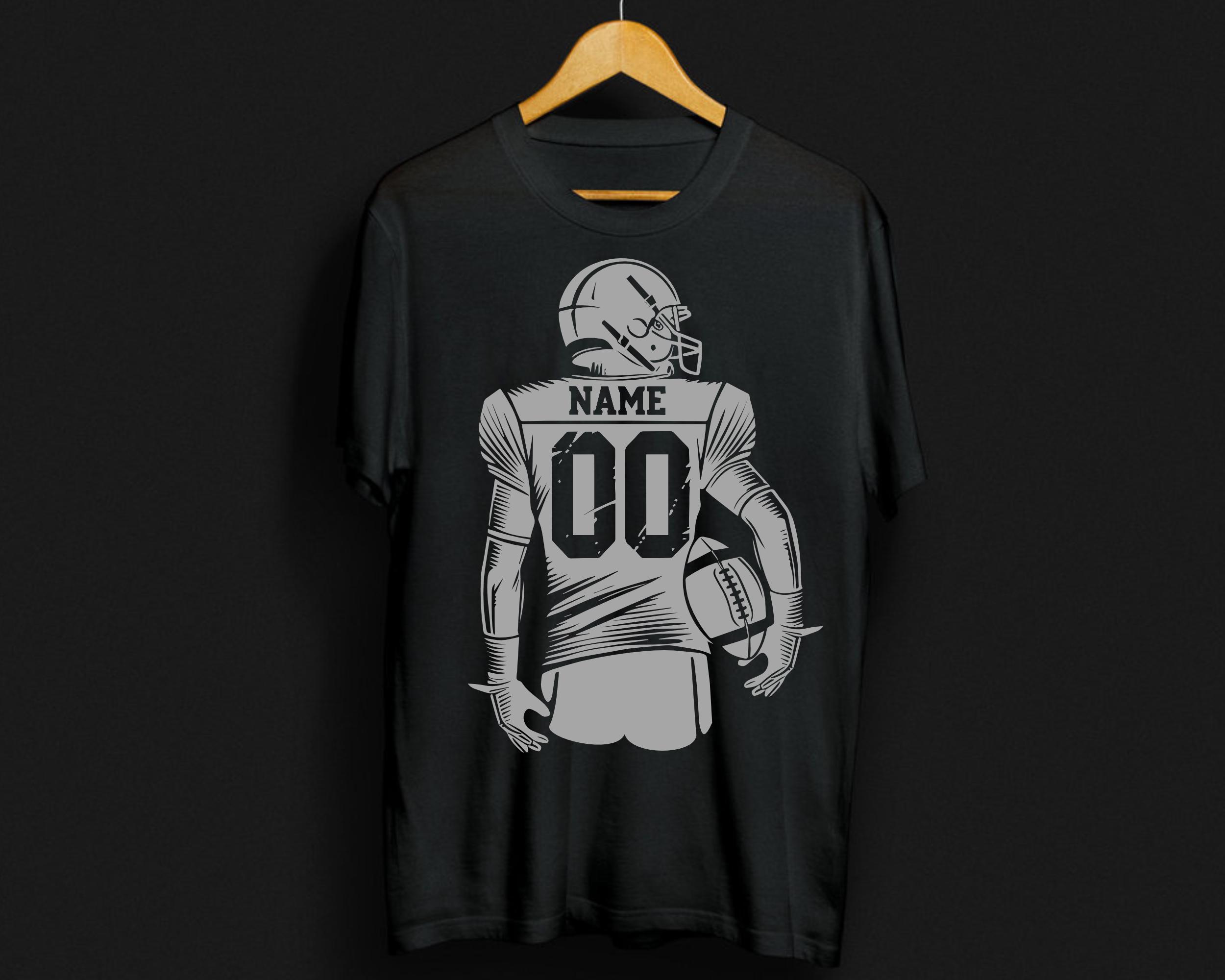 Custom Football Player SVG | Personalized Name and Number | American ...