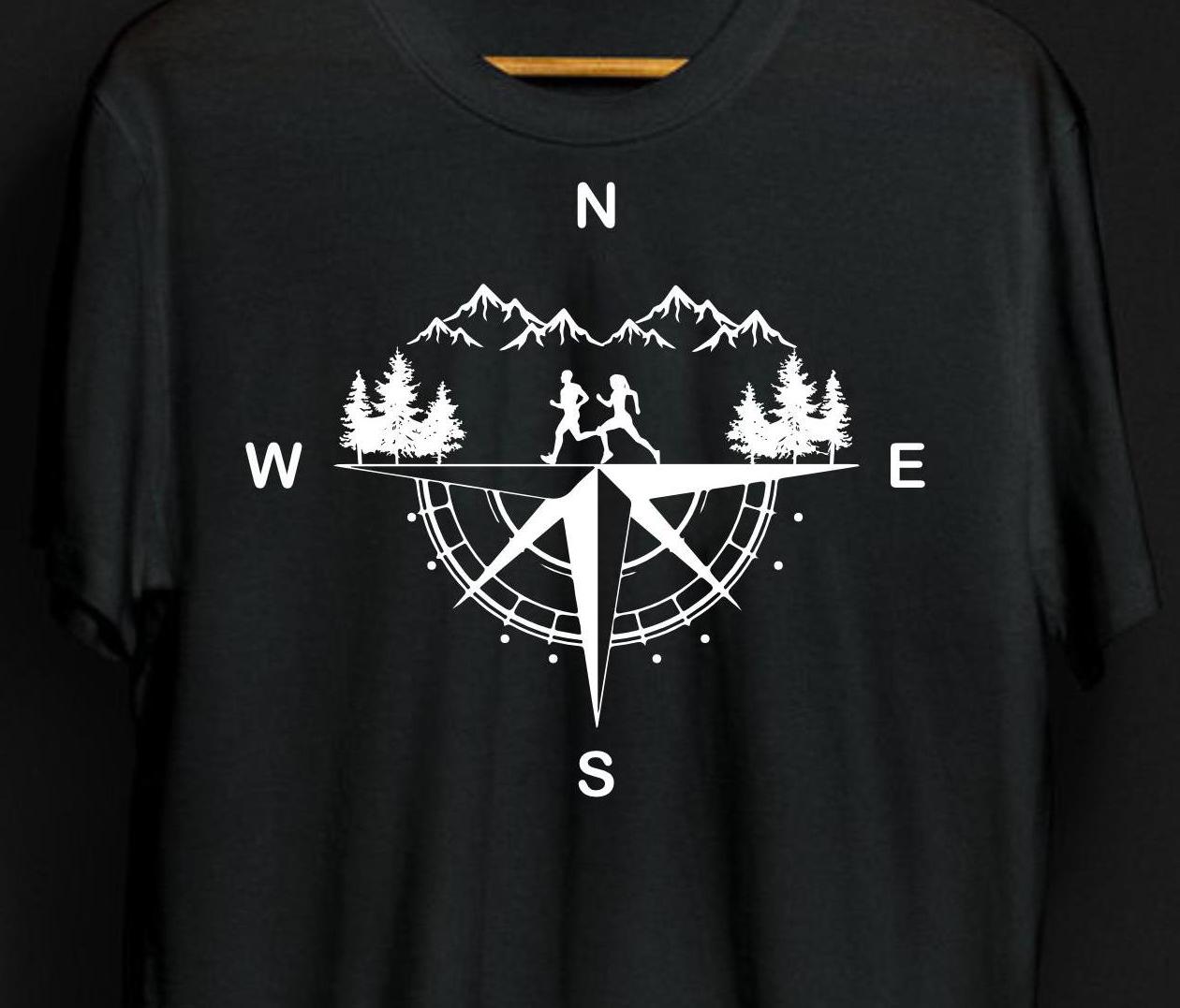 Sport Runner Compass SVG File Male and Woman, Runner Vector Image ...