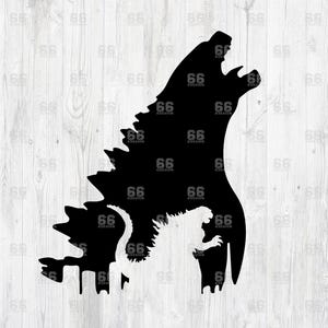 Godzilla SVG, Godzilla Silhouette, Godzilla Cut File, Godzilla Clip Art ...