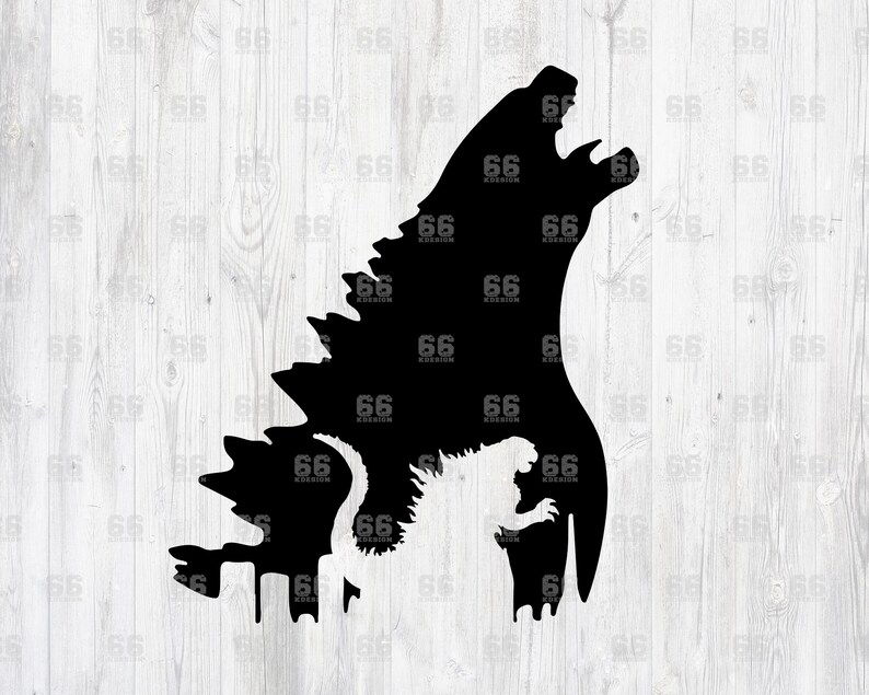 Godzilla SVG, Godzilla Silhouette, Godzilla Cut File, Godzilla Clip Art ...
