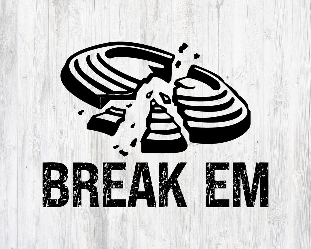 Break Em Sporting Clay Quote SVG, Clay Target SVG File,trapshooting Svg ...