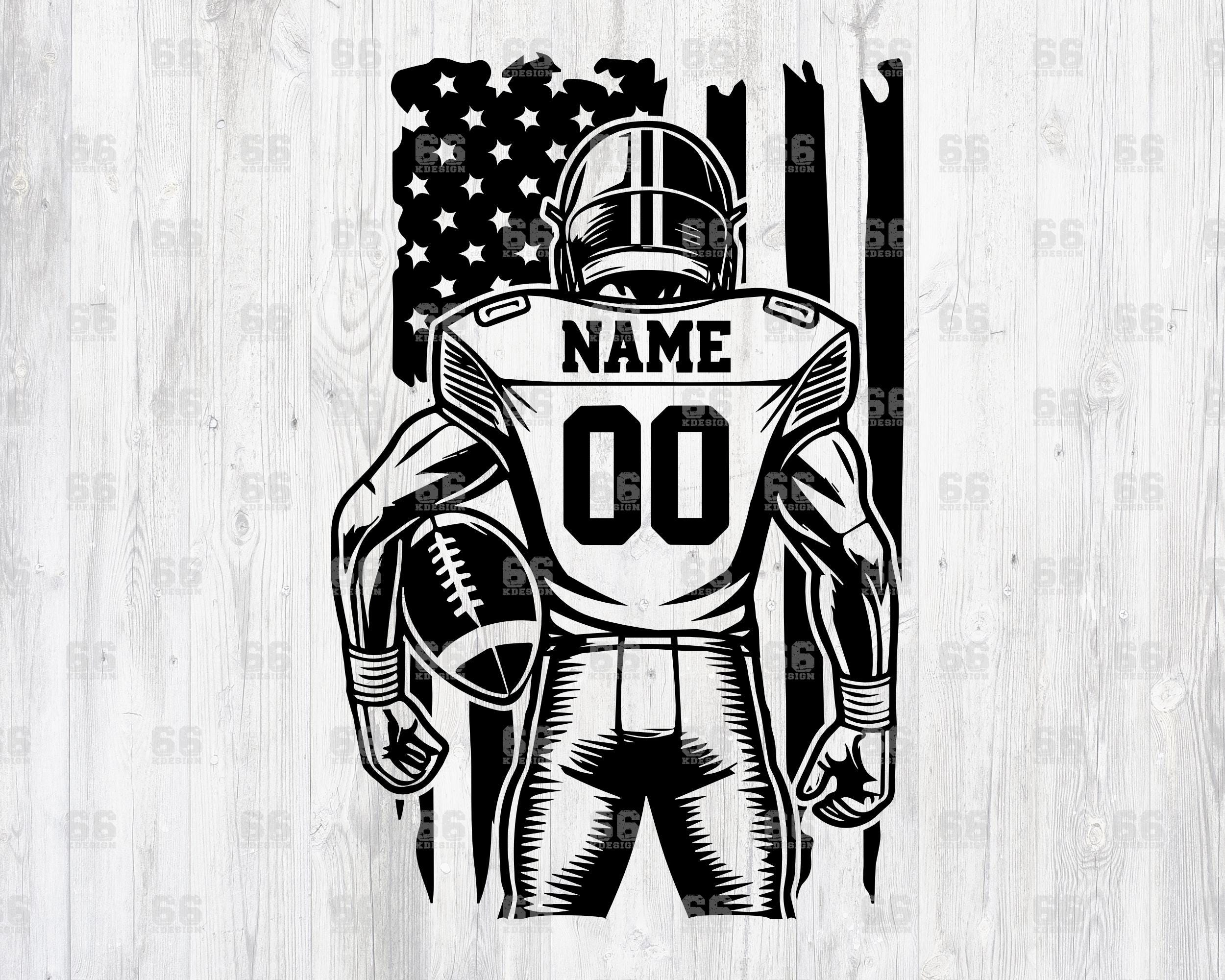 Personalized Name | Football Player Svg | American Football Svg ...