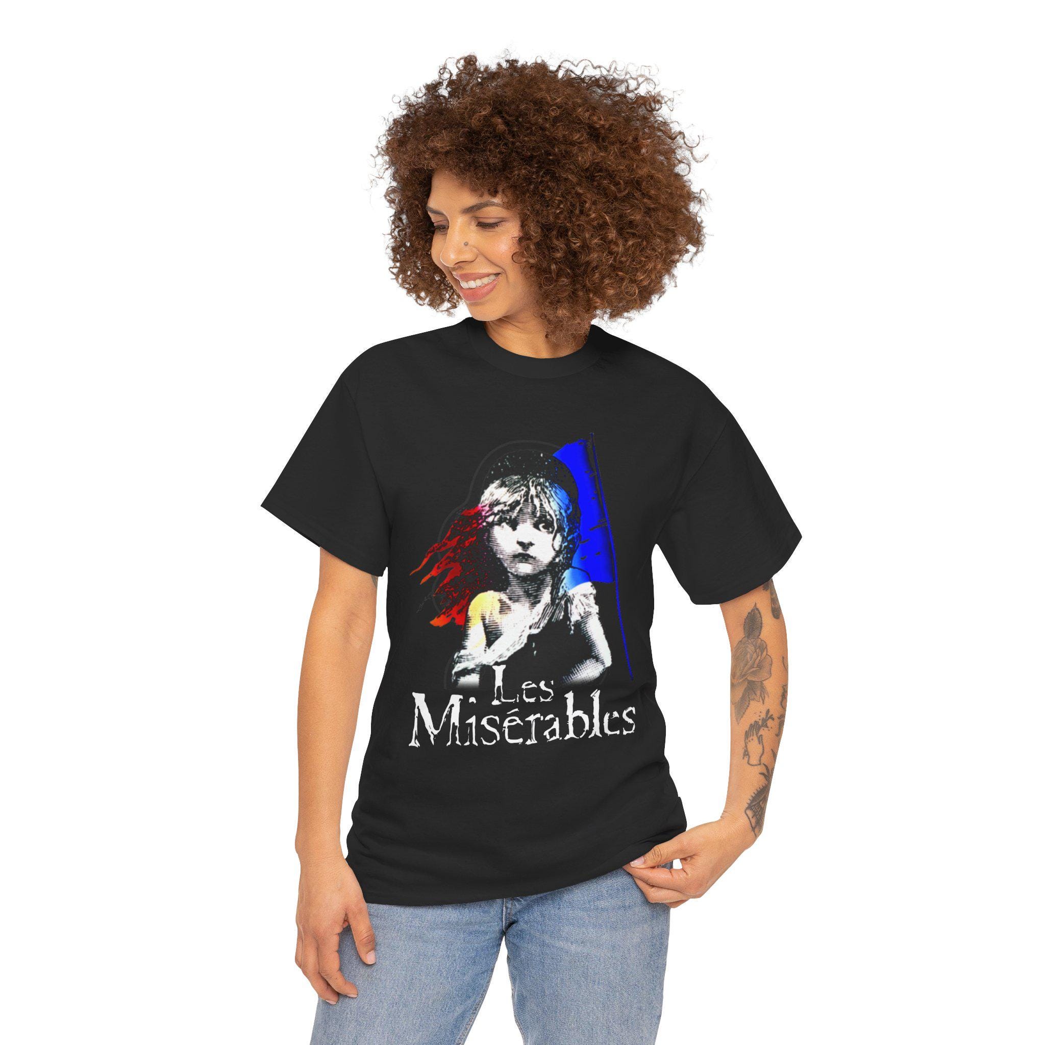 Les Miserables Broadway Musical Show Men's Black T-shirt Heavy Cotton ...