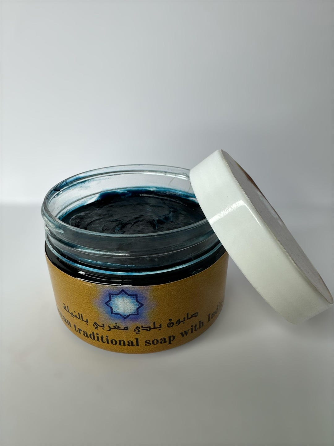 Moroccan Black Soap With Indigo-traditional Hammam Exfoliating Soap for ...