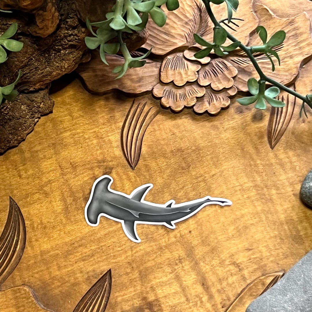 Hammerhead Shark Sticker, Ocean Animal Sticker, Ocean Wildlife Sticker ...
