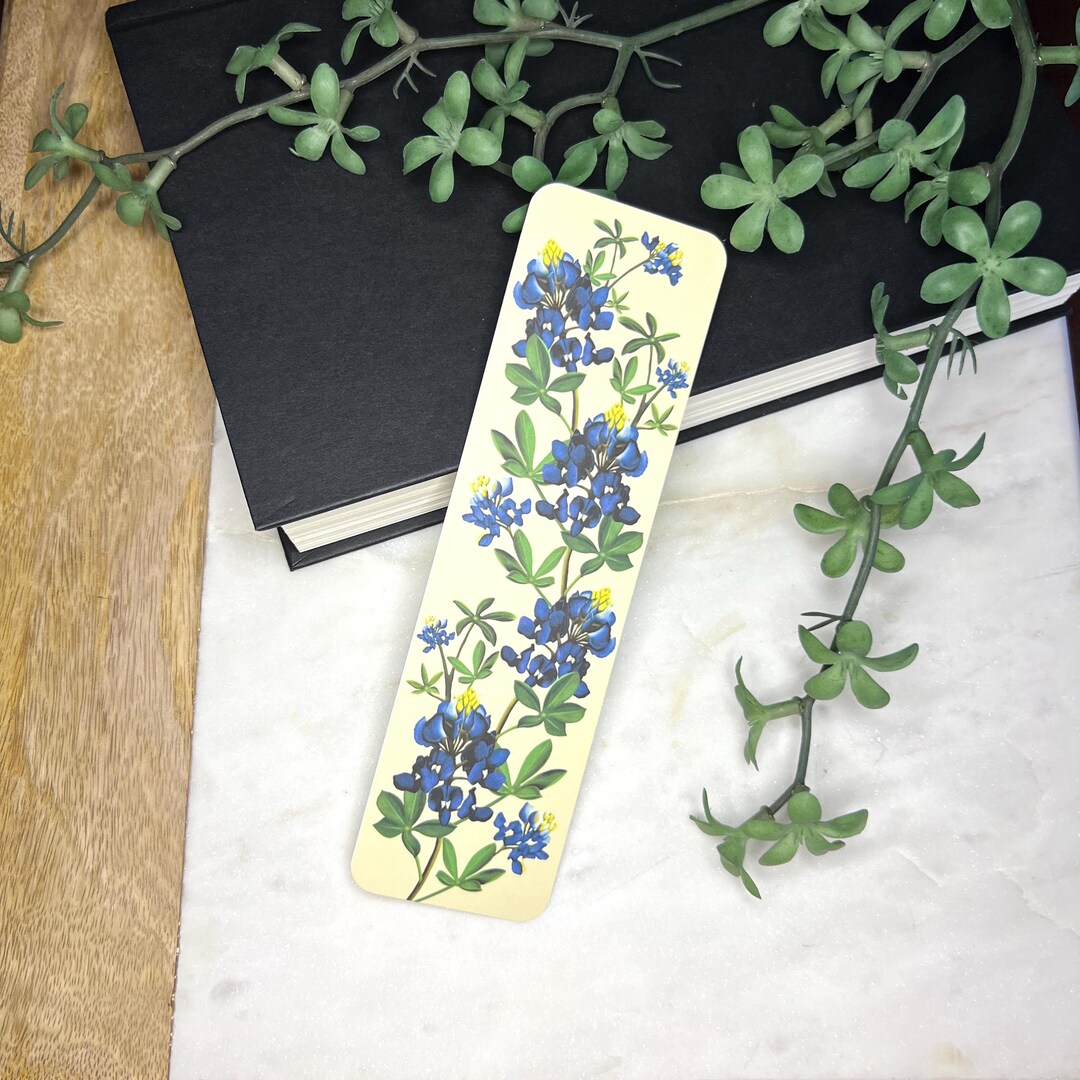Texas Bluebonnet Wildflower Double Sided Bookmark, State Flower ...