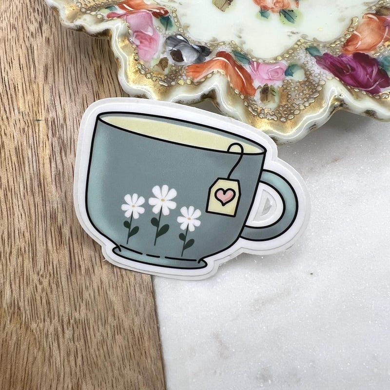 Floral Tea Cup - Etsy