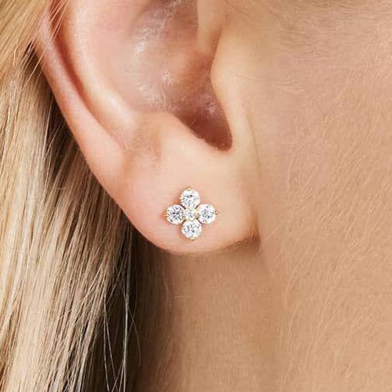 Flower Stud Earrings - Etsy